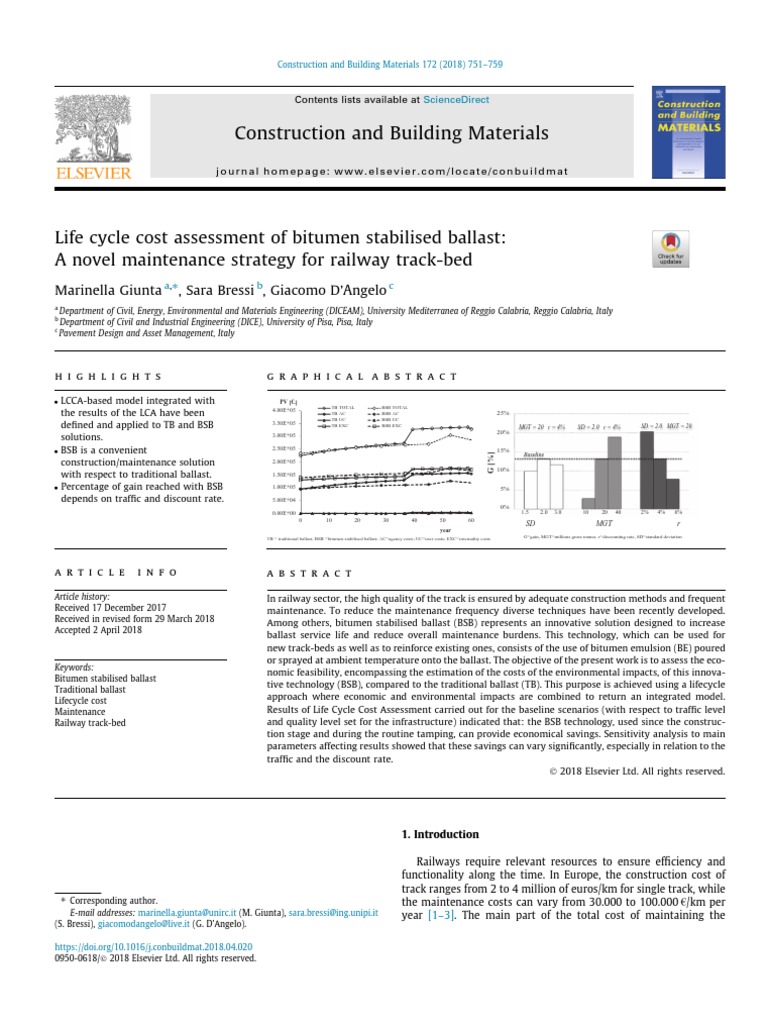 Life Cycle Cost Assessment of Bitumen ST | PDF | Life Cycle Assessment | Infrastructure