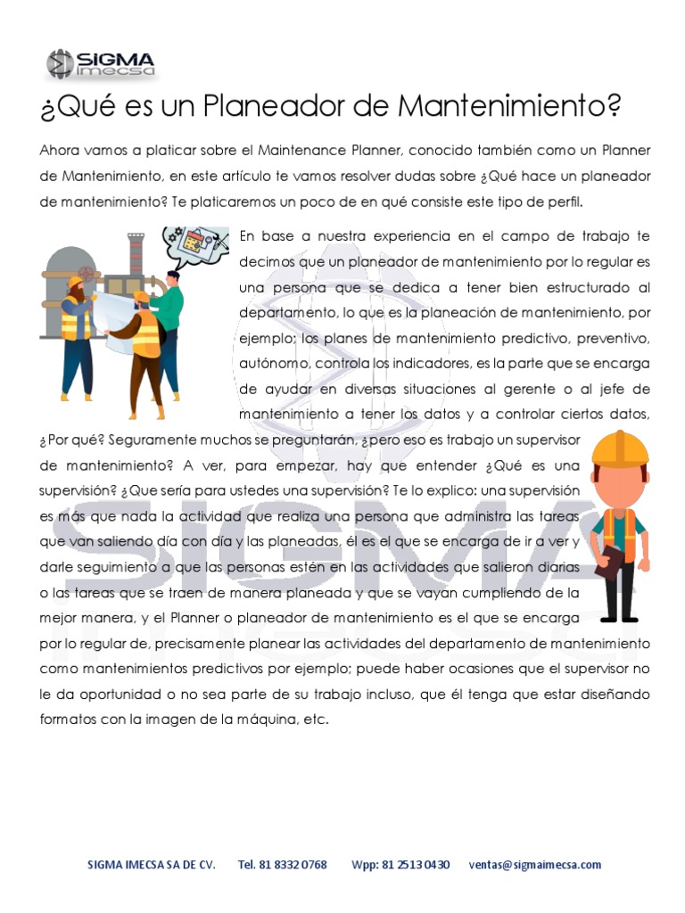 Planeador de Mantenimiento | PDF