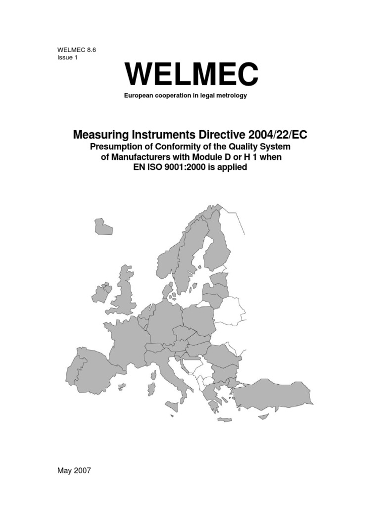 WELMEC 8.6 (Measuring Instruments Directive 200422EC) | PDF ...