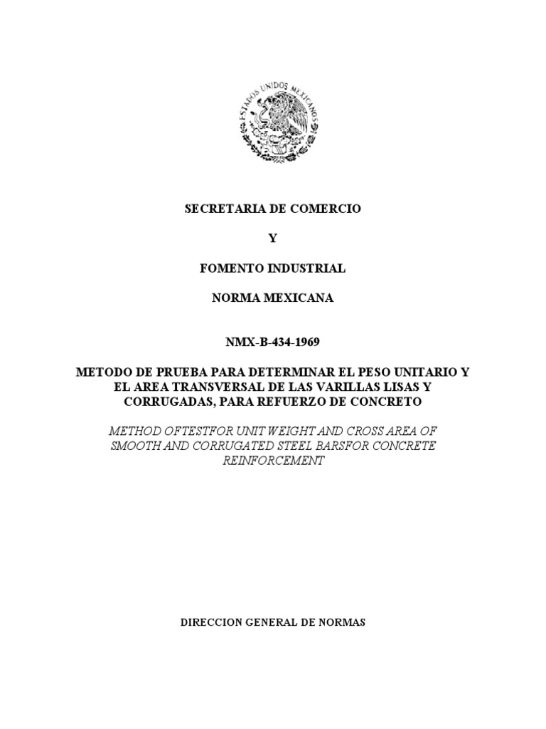 NMX B 434 1969 | PDF | Metrología