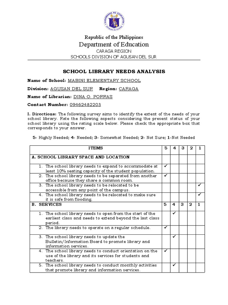 Mabini Elementary School | PDF | School Library | Libraries