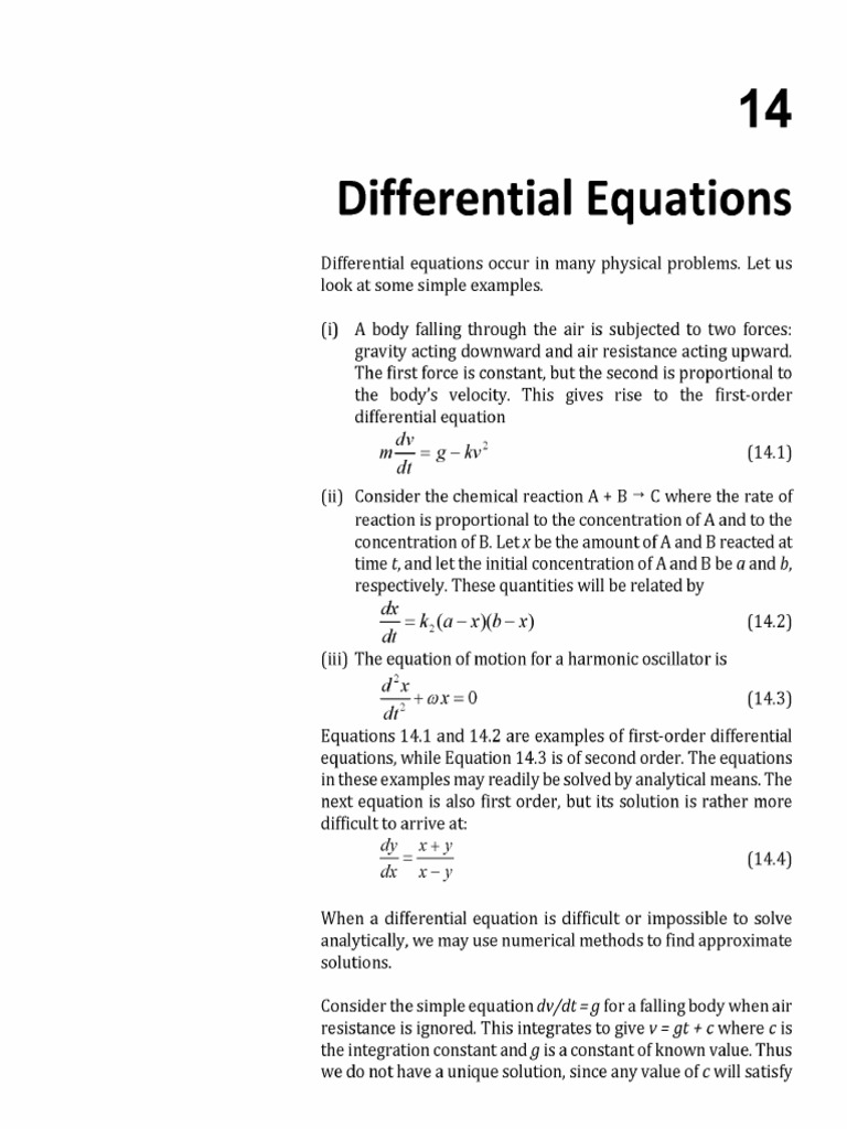 Differential Equations Guide | PDF | Differential Equations | Equations