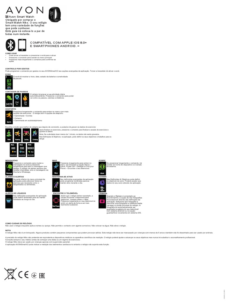Manual de Instruções SmartWatch Niko 2020 | PDF | Celulares | Android ...