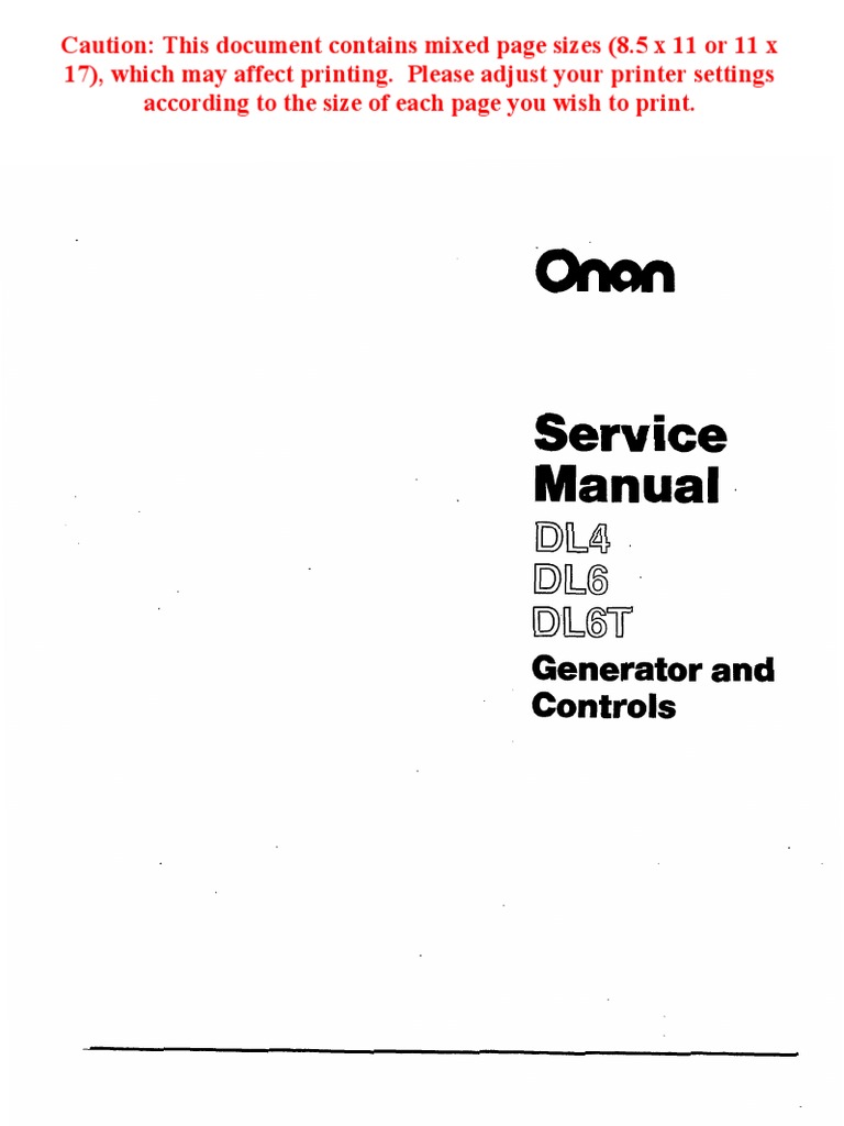 Onan DL4 900-0336 | PDF | Rectifier | Electric Generator