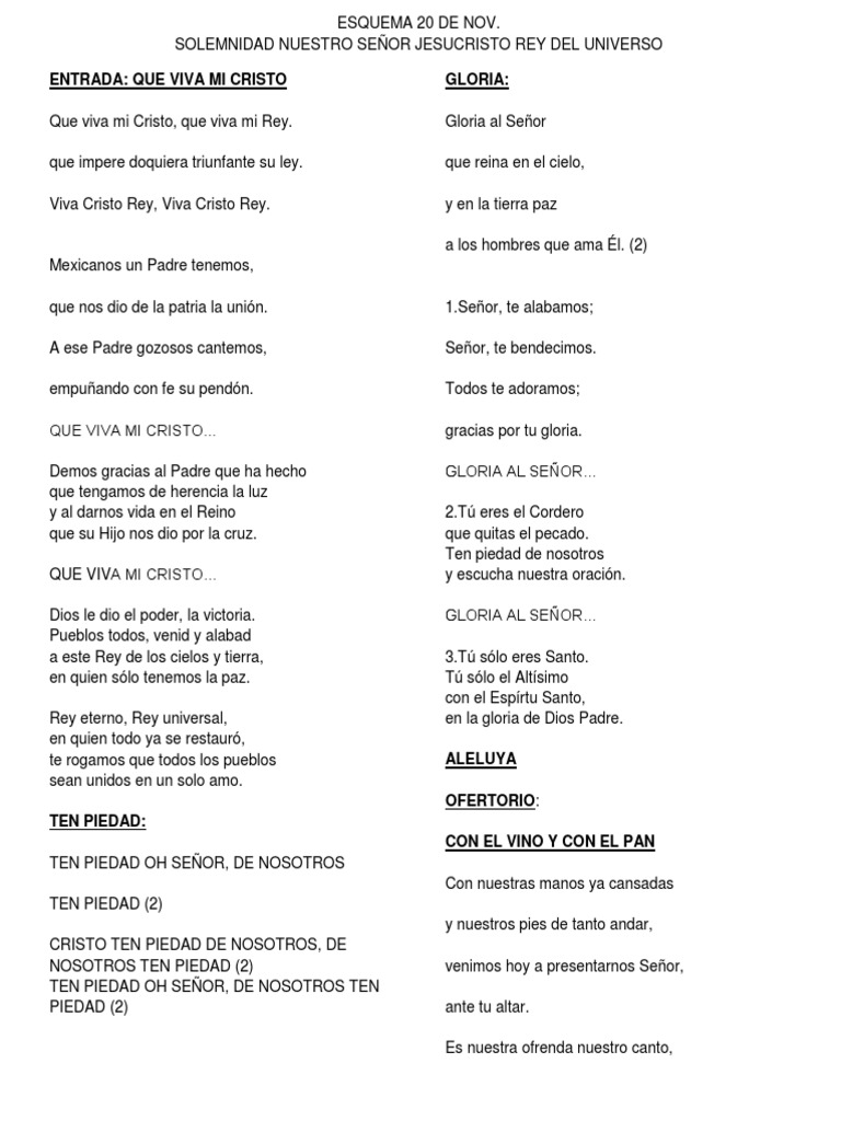 Esquema 20 de Noviembre | PDF | Cristo (título) | María, madre de Jesús