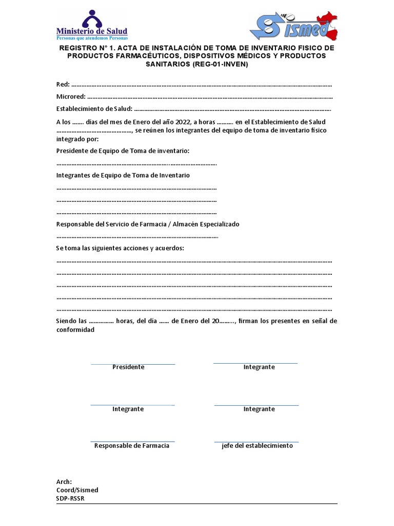 Formatos de Inventario 2022 | PDF | Farmacia | Ciencias farmacéuticas