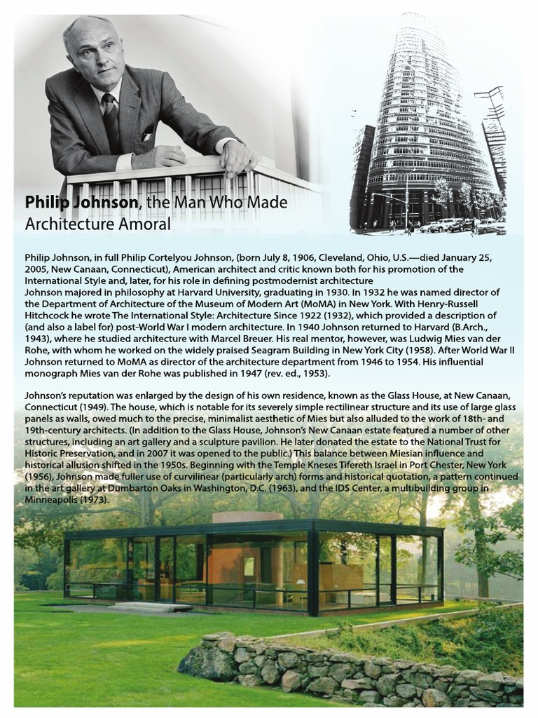 Architect Philip Johnson | PDF