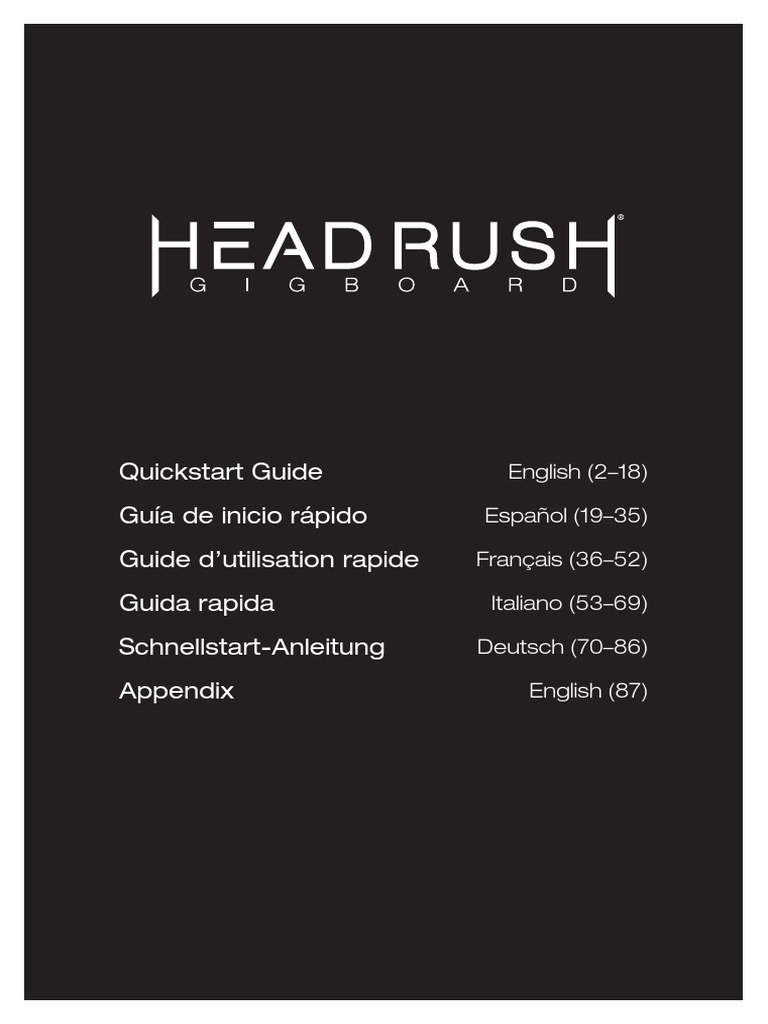 Manual Usuario Headrush Gigboard Pdf Recording Information And