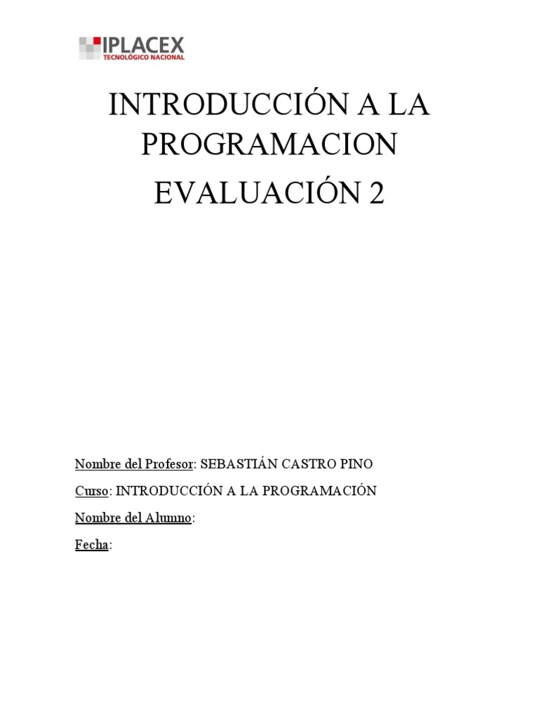 Introducción A La Programacion 3 | PDF | Algoritmos | Lenguaje de ...