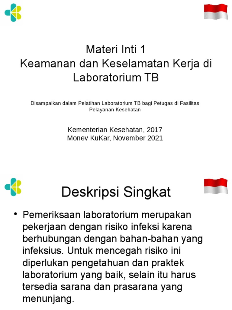PRINSIP KESELAMATAN DAN KEAMANAN KERJA DI LABORATORIUM TUBERKULOSIS | PDF