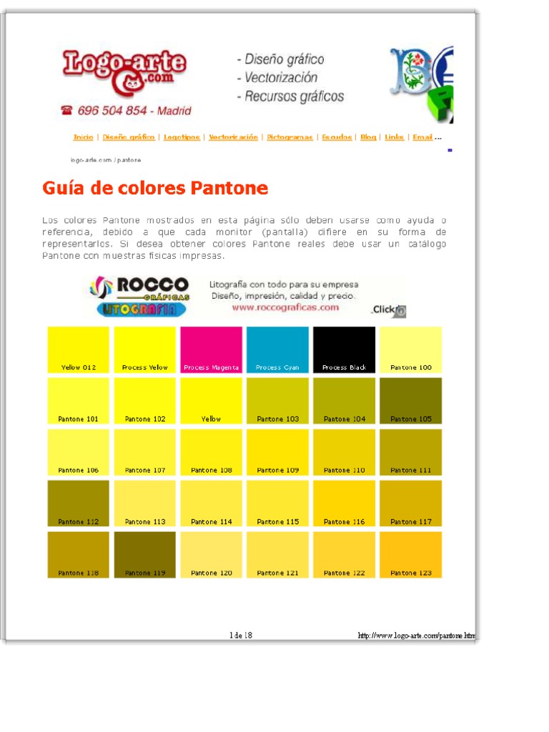 Descarga Libre de Guia de Colores de Pantone | PDF