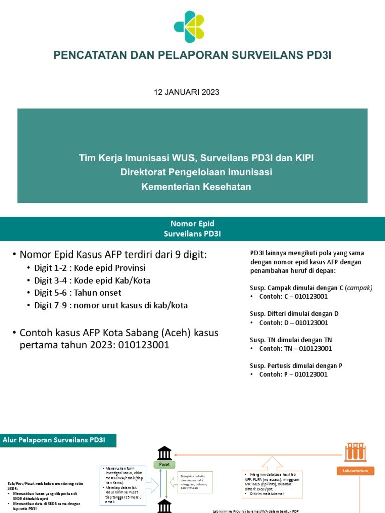 Pencatatan Dan Pelaporan PD3I - 12012023 | PDF