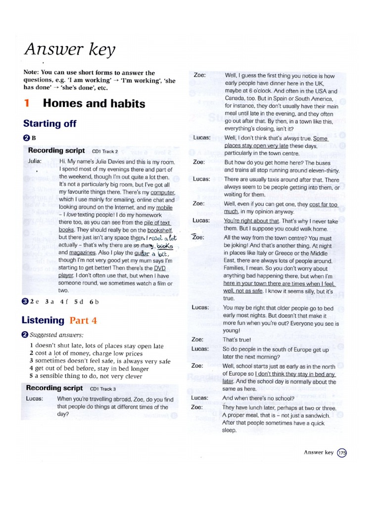 Answers - Complete PET | PDF