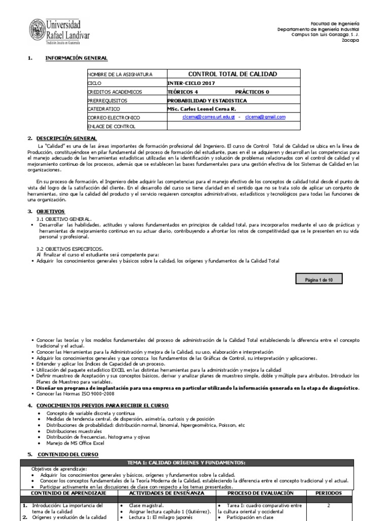 UTL CTC Guia 2017 | PDF | Calidad (comercial) | Prueba (evaluación)
