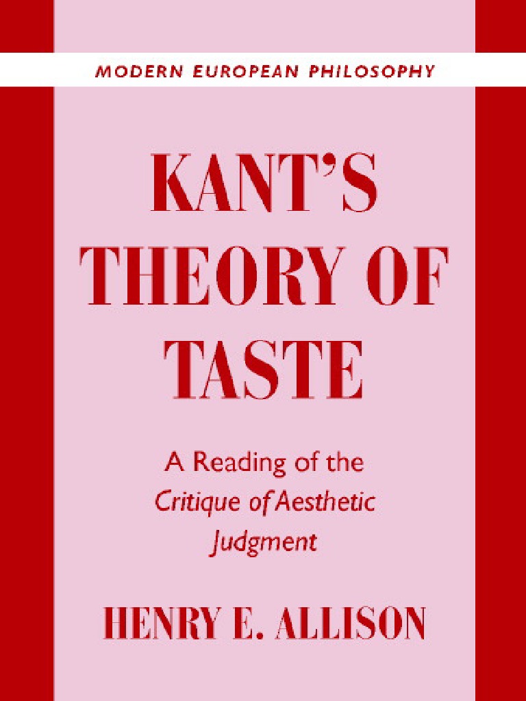 Allison, Henry E. - Kant's Theory of Taste | PDF | Social Science