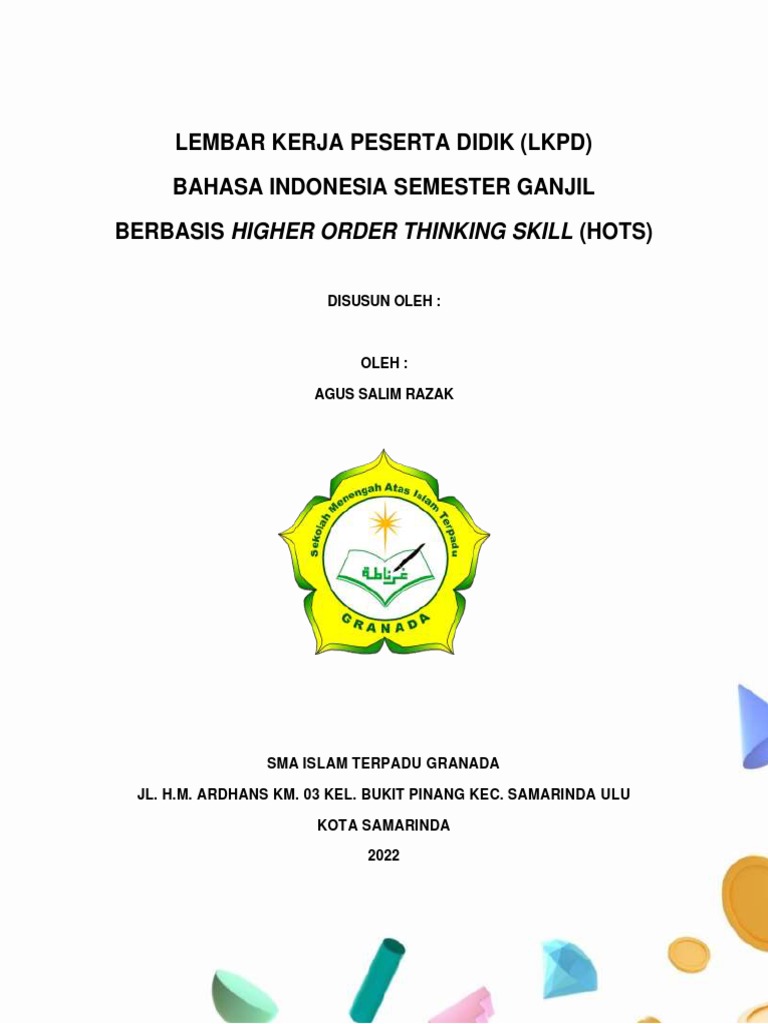 KARYA INOVASI LKPD BERBASIS HOTS - Agus Salim Razak | PDF | Karier & Perkembangan | Kajian ...