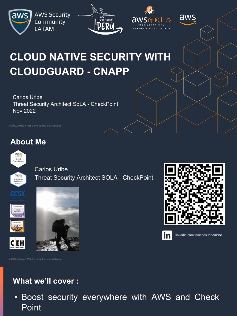 Security Day Peru - Cloud Native Security With CloudGuard - Carlos Uribe | PDF | Amazon Web ...