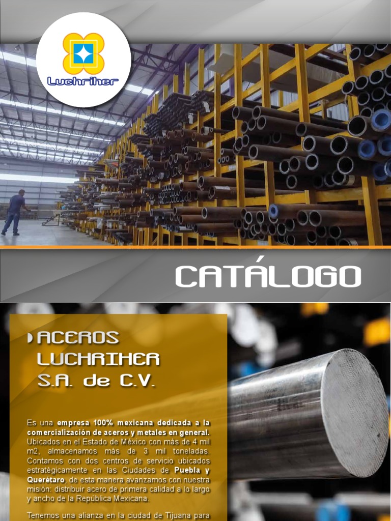 Catalogo Aceros Luchriher | PDF | Acero | Acero inoxidable