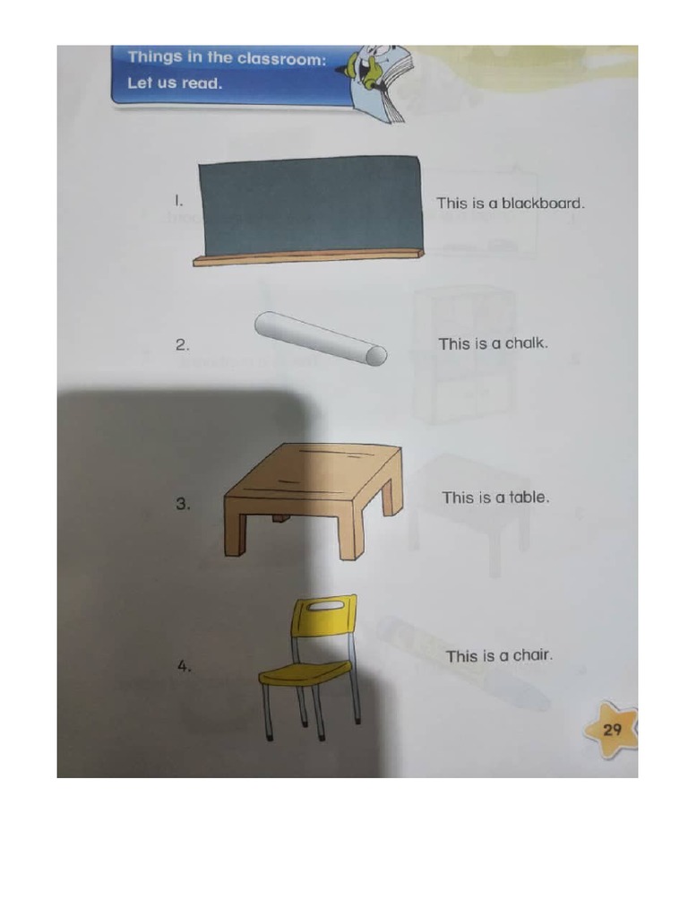 English (Things in The Classroom) 6y | PDF