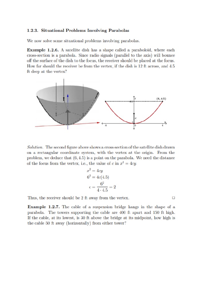 Problem Solving Involving ParabolA | PDF