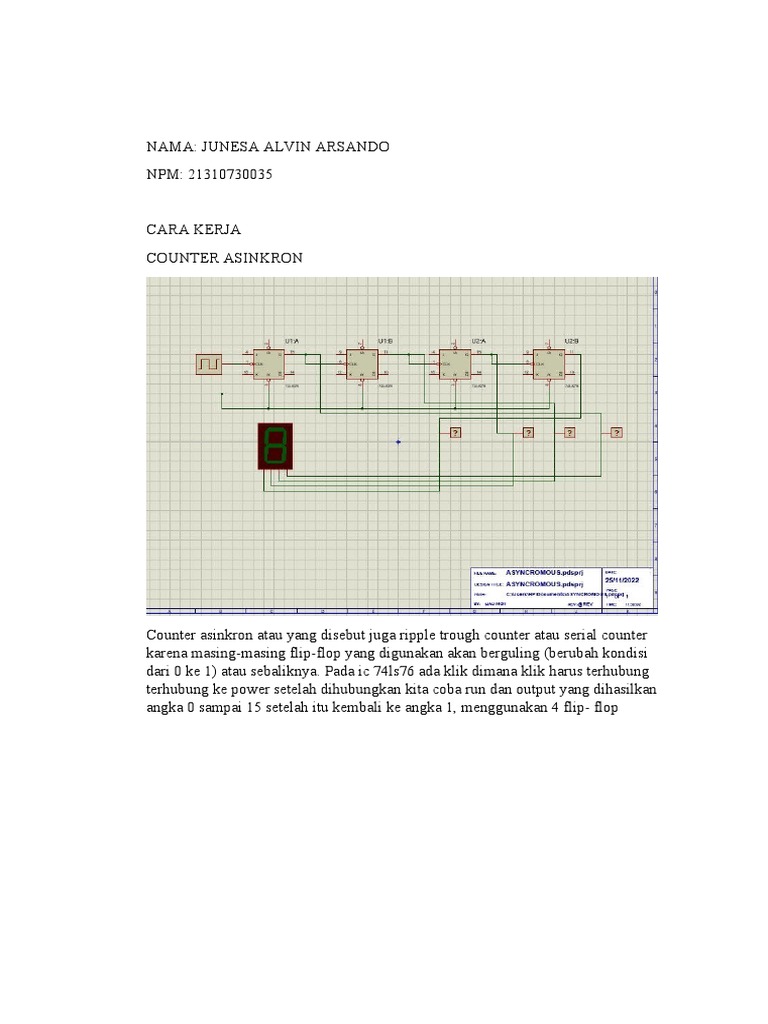 Counter Sinkron Dan Asinkron | PDF | Metode & Bahan Ajar | Sains ...