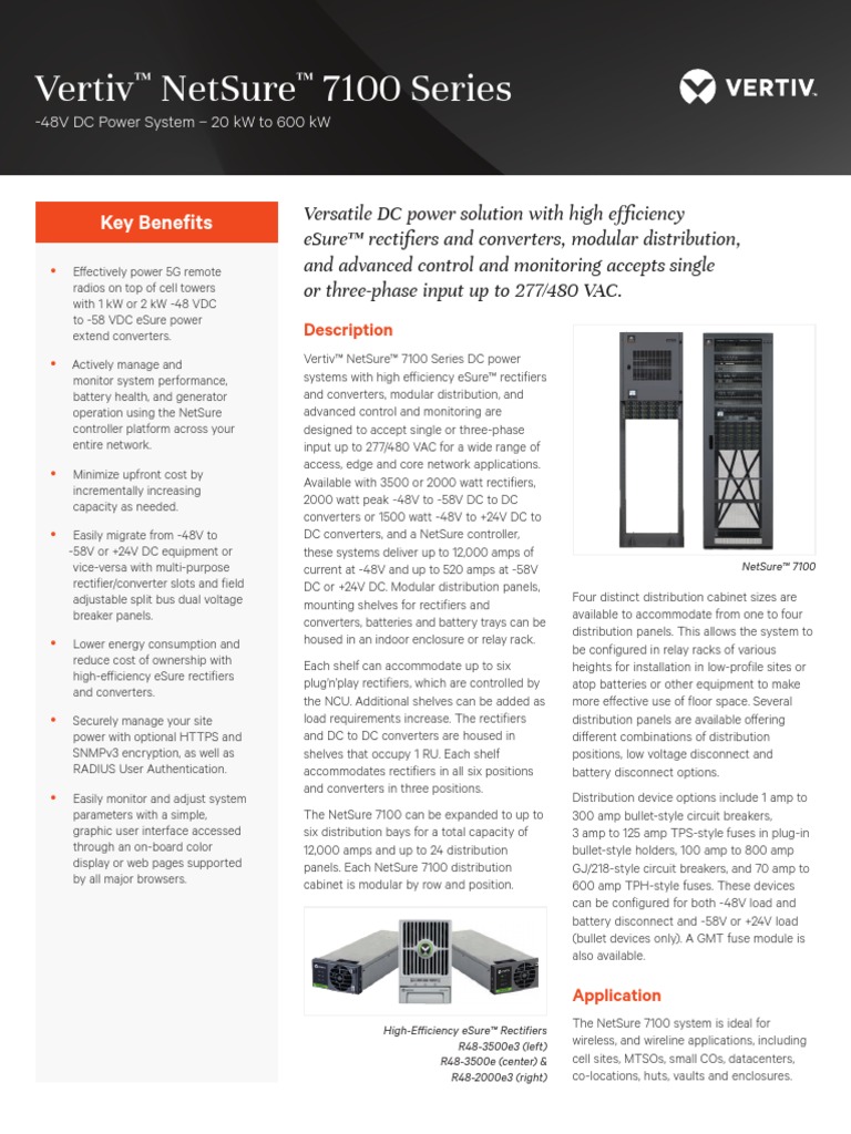 Netsure 7100 Data Sheet With Esure Power Extend Converters | PDF ...