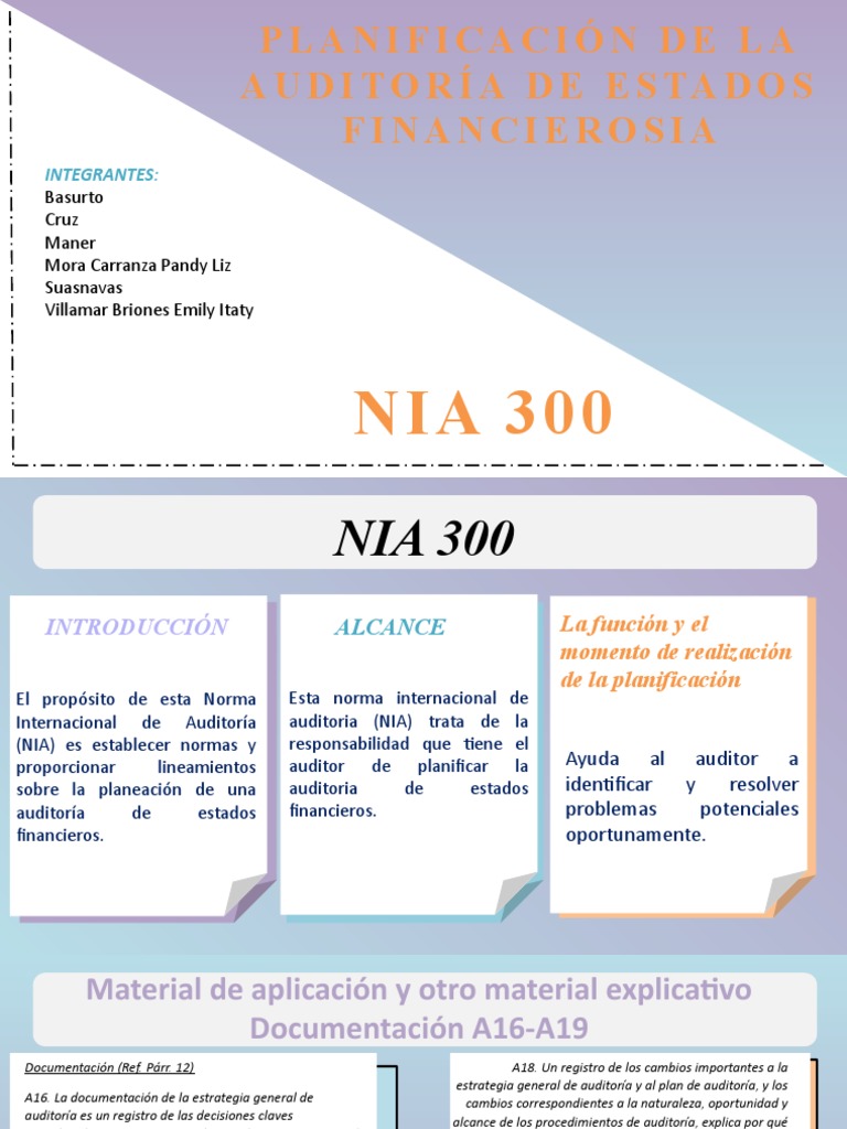 Nia 300 | PDF | Auditoría | Planificación