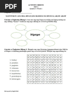 FILIPINO 4 Activity Sheet Q4 W1 | PDF