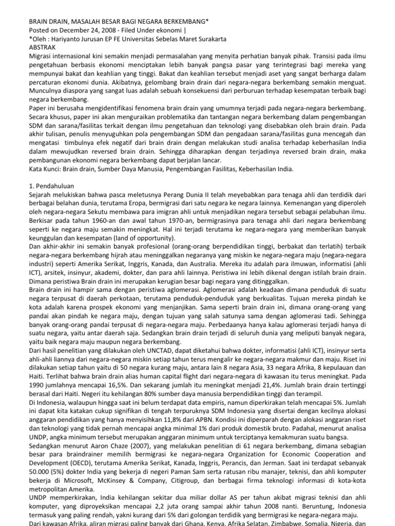 Brain Drain | PDF | Politik