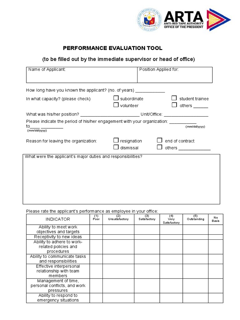 Performance Evaluation Tool | PDF | Performance Appraisal | Industrial And Organizational Psychology