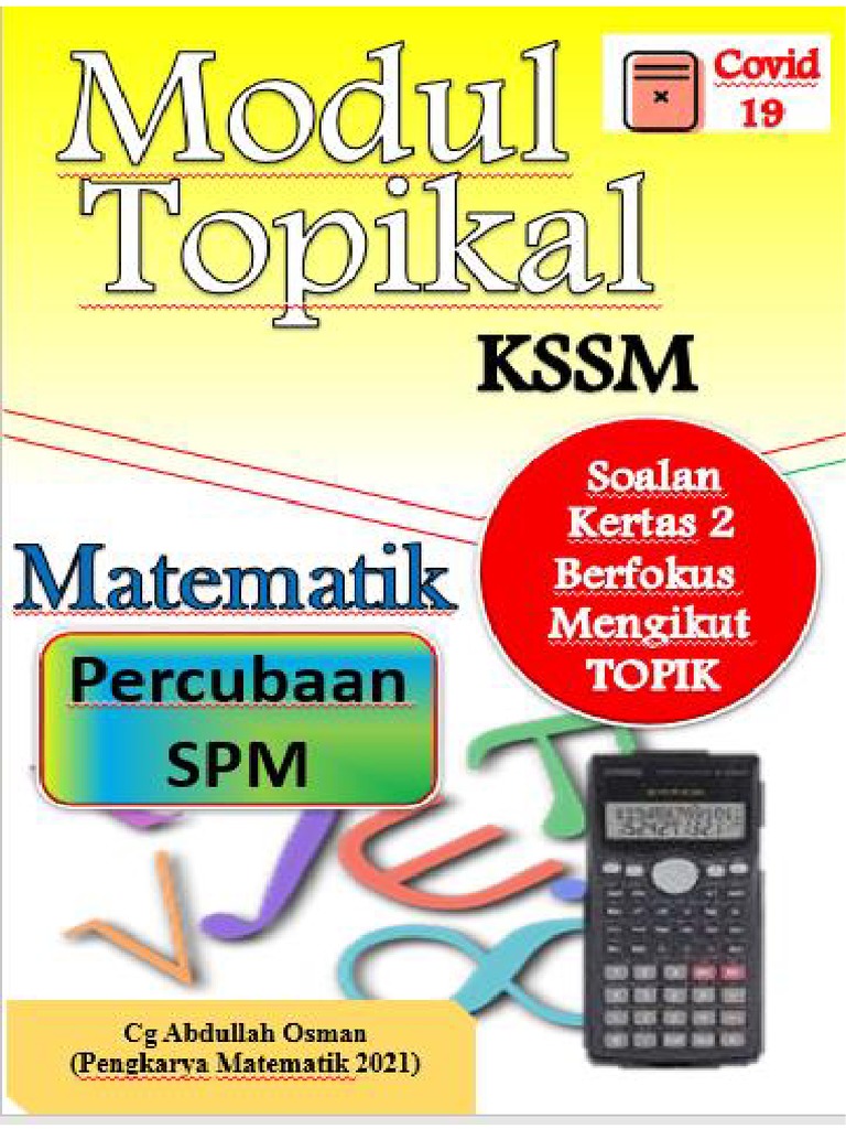 Koleksi Topikal Soalan Percubaan SPM Matematik 2021 | PDF
