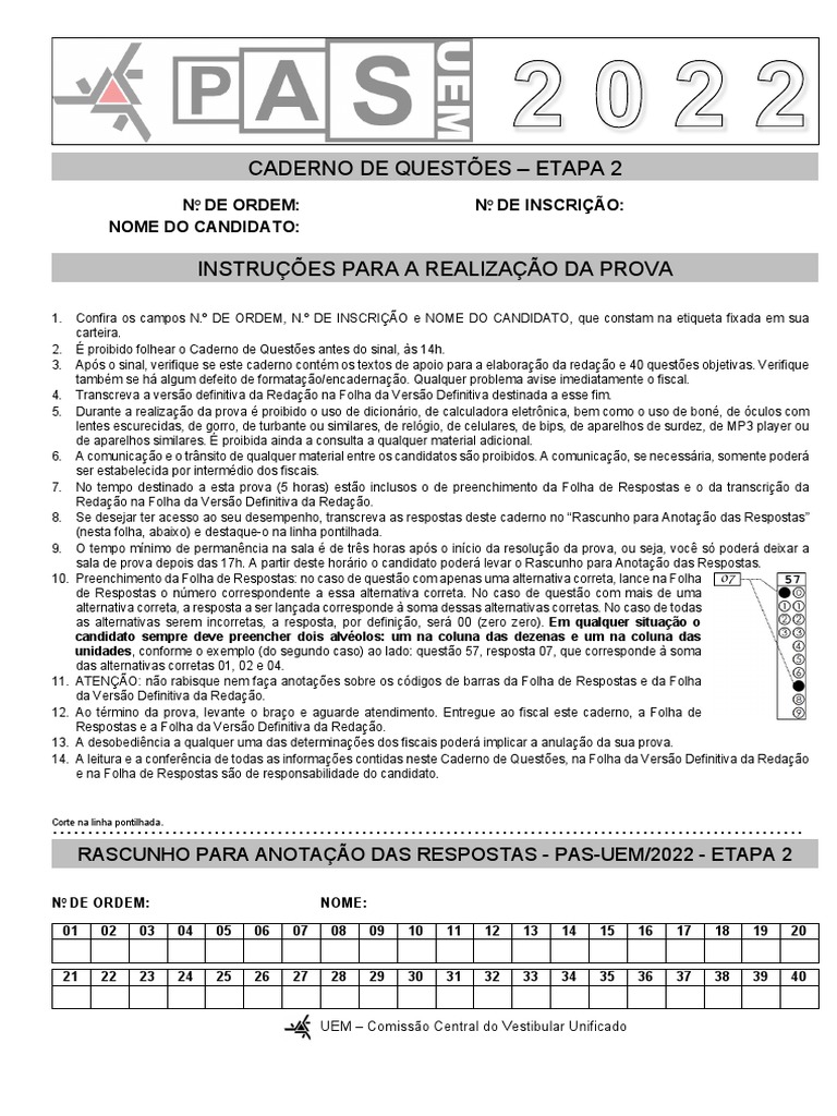 Etapa 2 Pas Uem 2022 | PDF | Osmose | Alimentos