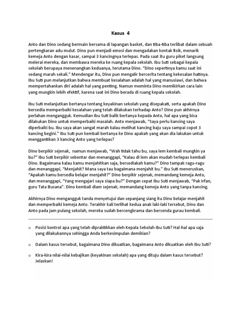 Kasus 4 Kel 2 | PDF | Pengembangan Diri | Kesehatan Holistik