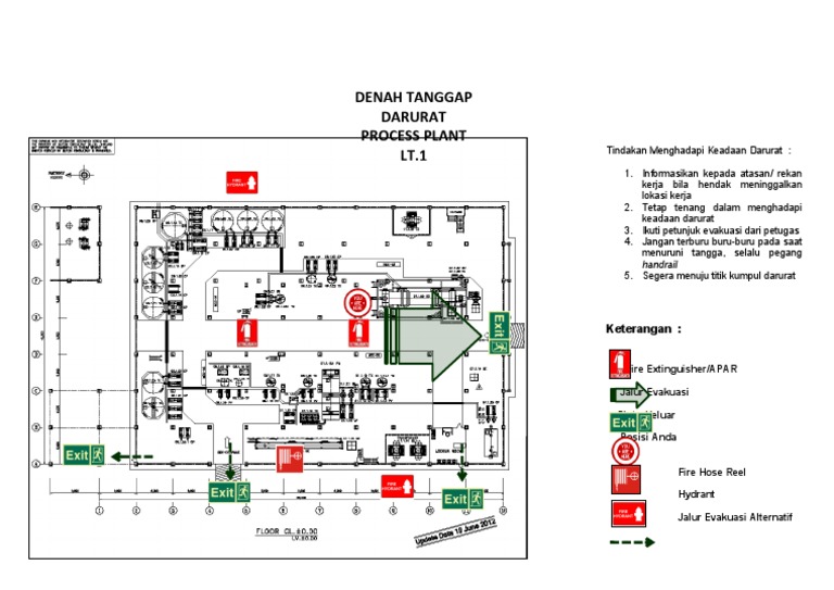 Denah Tanggap Darurat Process Plant LT 1 1 | PDF