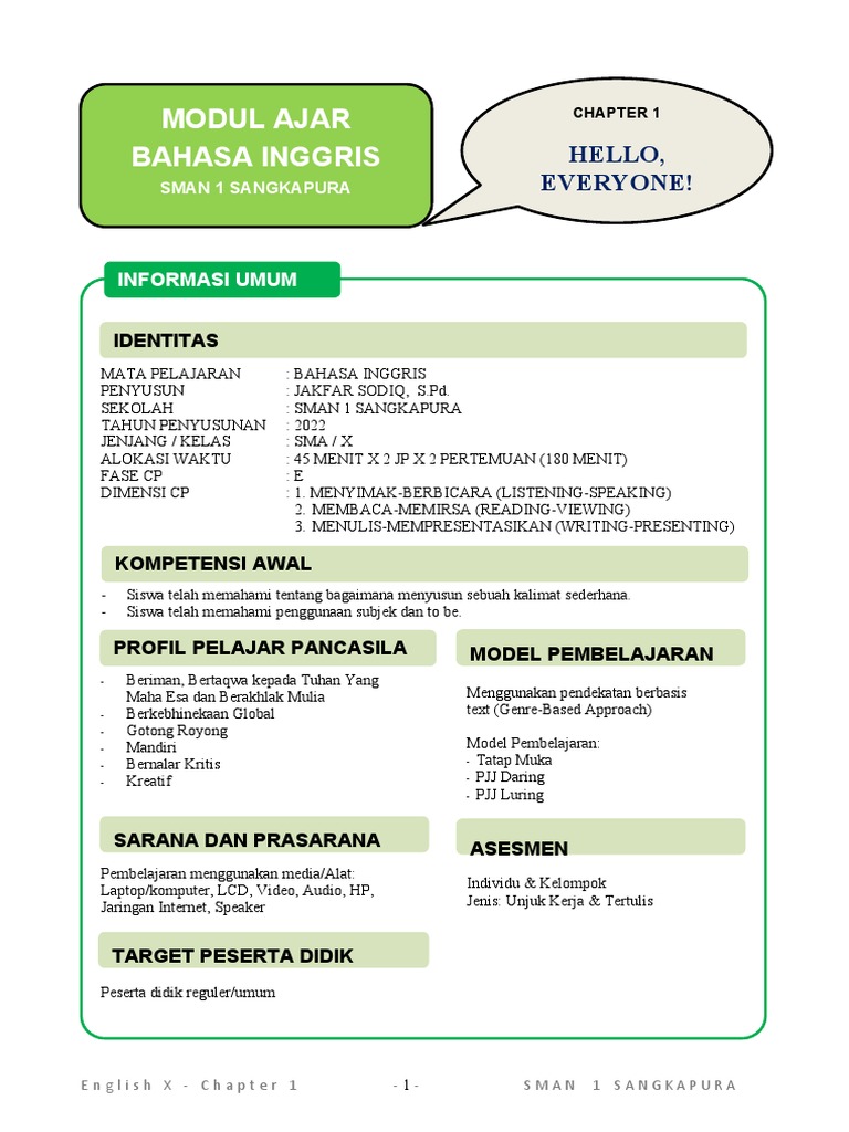 MODUL 1 Introduction (Semester Ganjil) | PDF