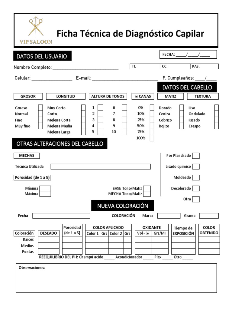 Ficha Tecnica Capilar | PDF | Bases de datos | Información
