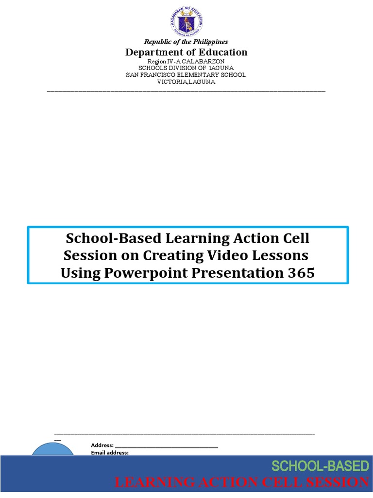 MAALAMATH LAC Session Proposal On Creating Video Lesson Using Powerpoint Presentation | PDF ...