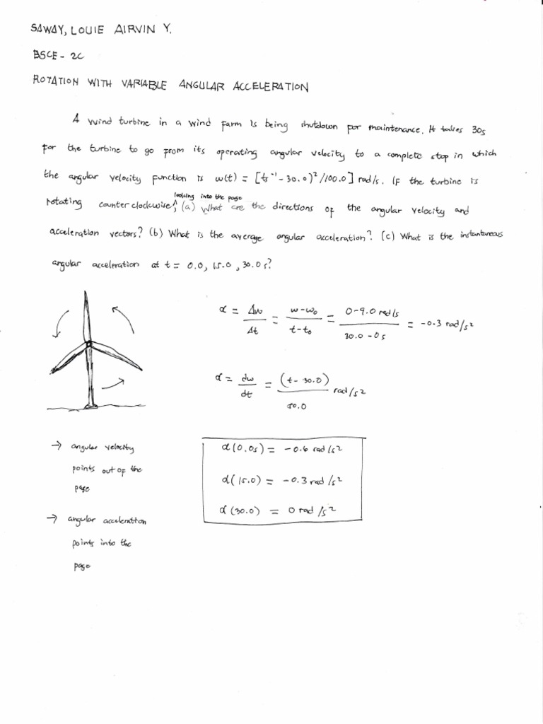 SAWAY - Rotation With Variable Angular Acceleration | PDF