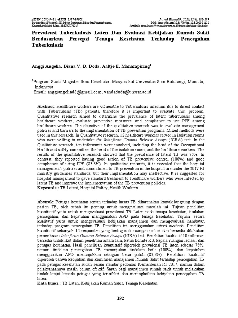 JM biomedik,+Anggi+Angelia+ (DOI HTTPS) | PDF | Tuberculosis | Health ...