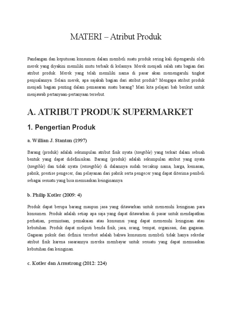Atribut Produk | PDF | Bisnis | Seni