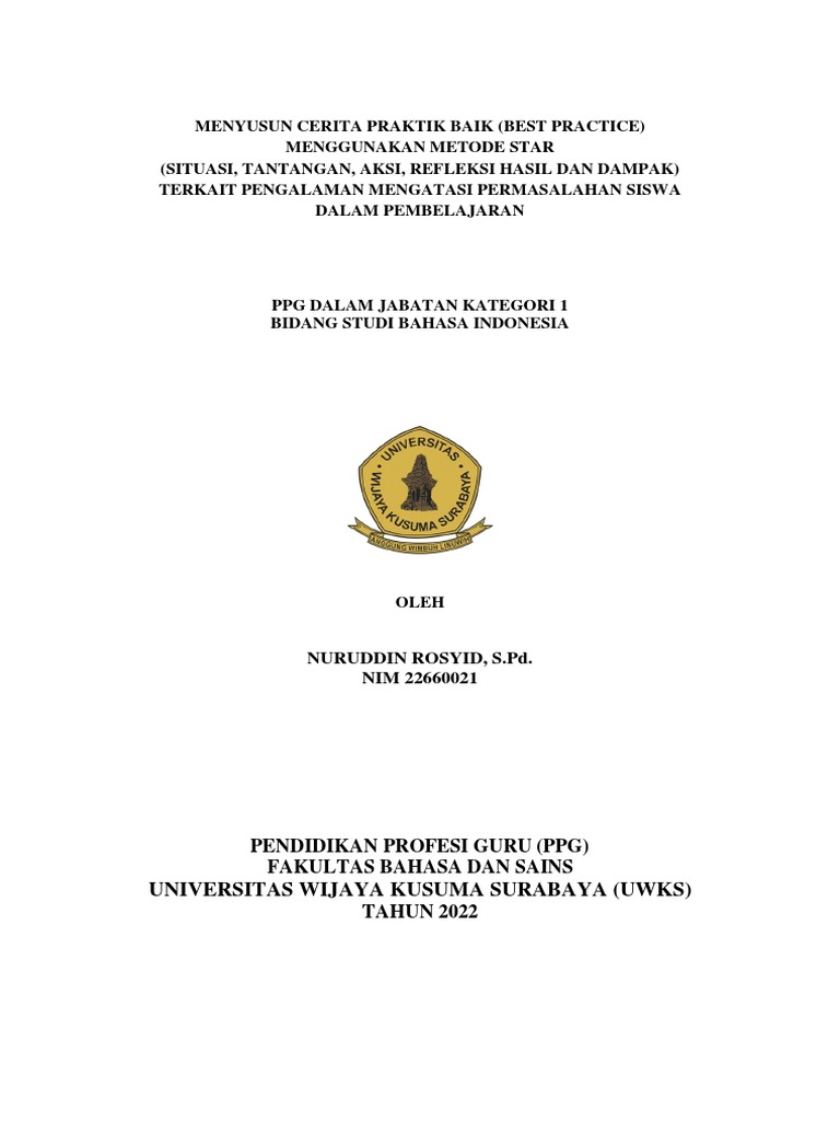 LK 3.1 Menyusun Best Practices - Nuruddin Rosyid | PDF | Karier & Perkembangan