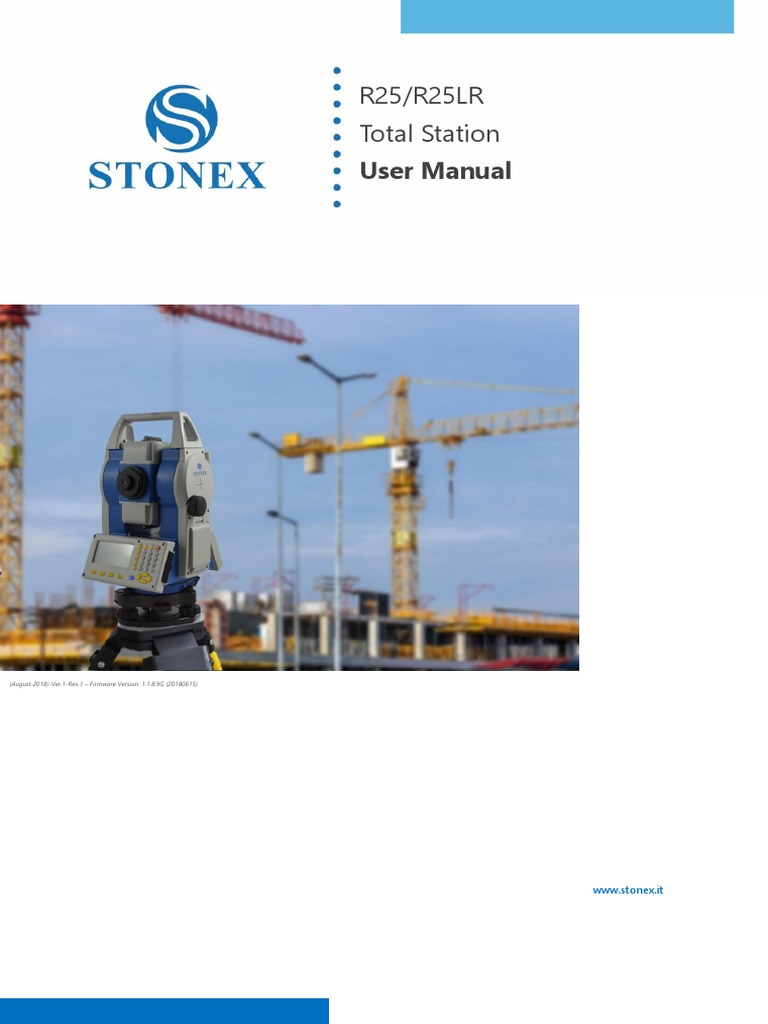 R25 - User Manual - Stonex Ingles | PDF | Battery Charger | Rechargeable Battery