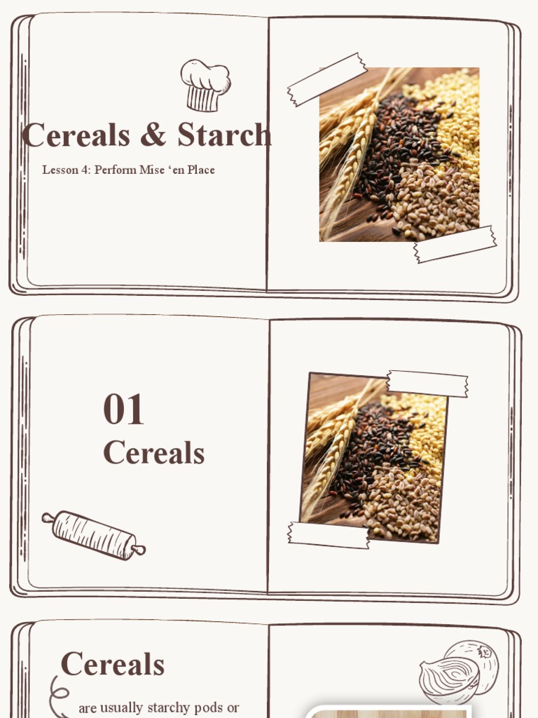 Cookery 10 Cereals and Starch | PDF | Starch | Cereals