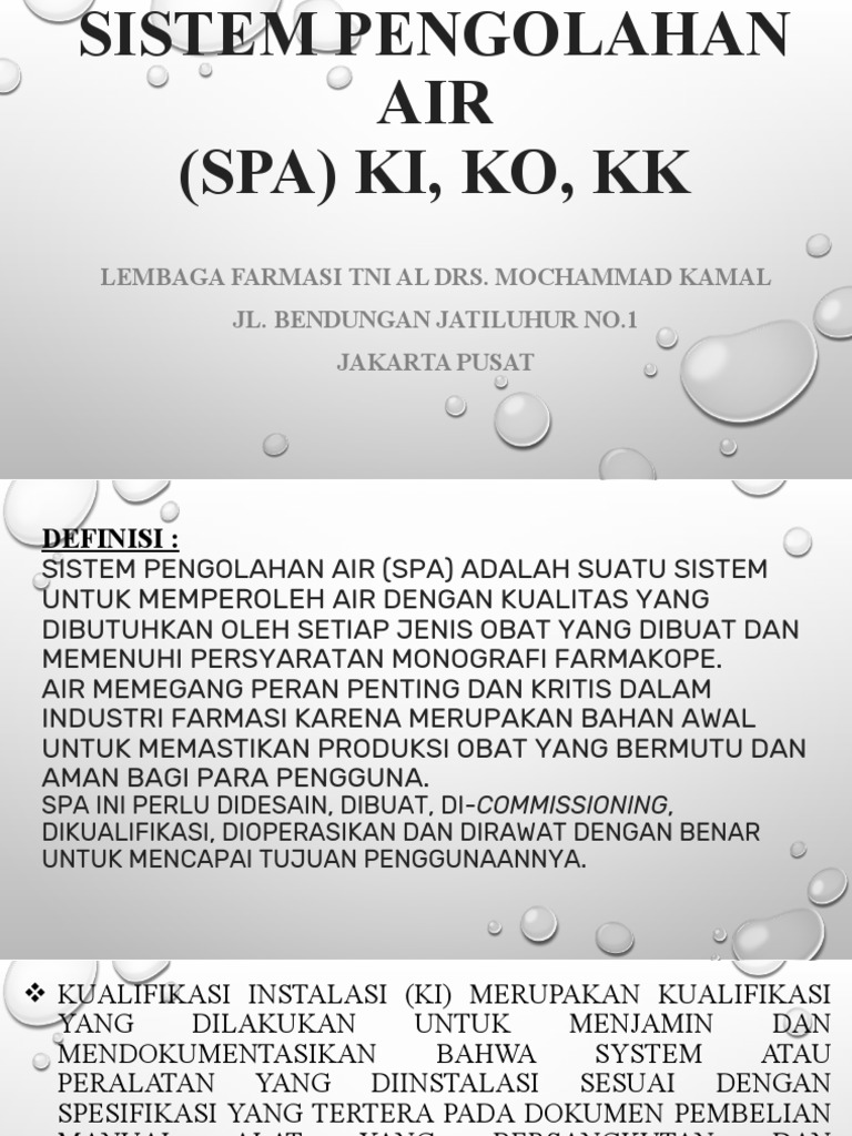 Lembaga Farmasi Tni Al Drs. Mochammad Kamal Jl. Bendungan Jatiluhur No ...