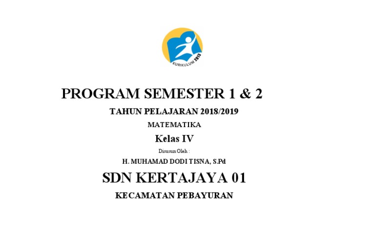 Cover Program Semester Mtk | PDF