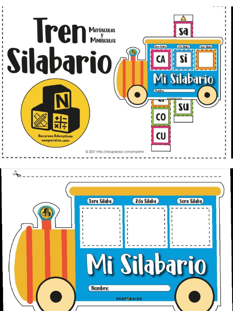 Tren Silabarioimprimir | PDF