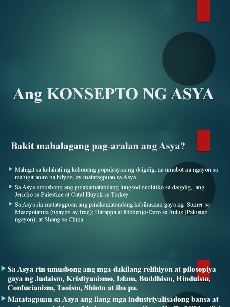 G7 AP Q1 Week 1 Ang Konsepto NG Asya | PDF