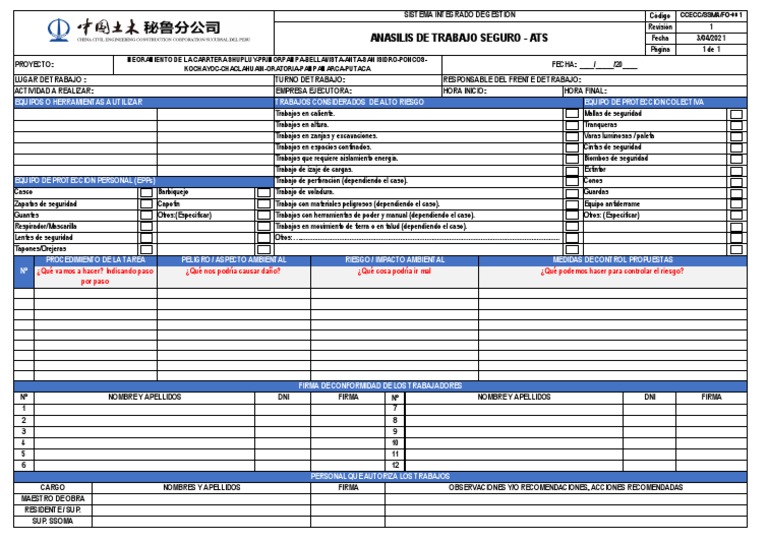 Ccecc Ssoma Fo 001 Ats | PDF