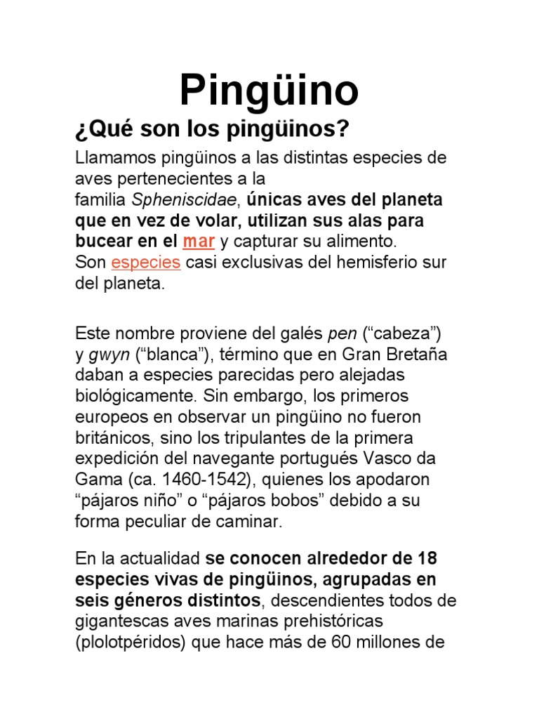 Pingüino | PDF | Ciencias sociales