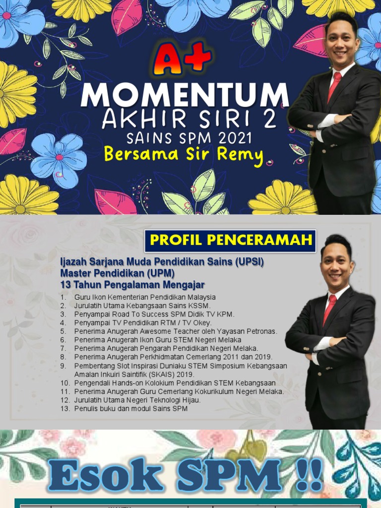 Momentum Akhir Sains SPM Siri 2 Bersama Sir Remy | PDF